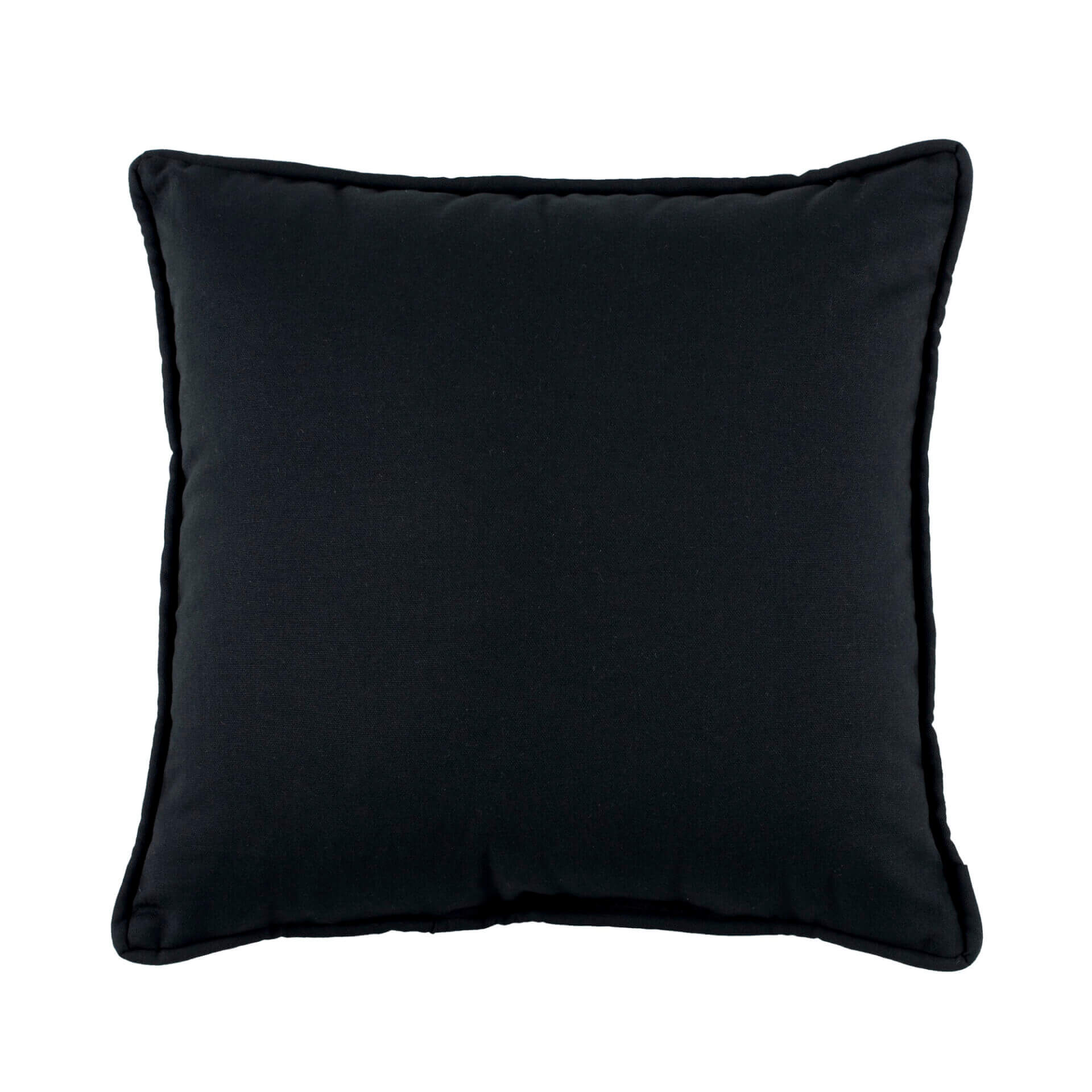 Bangla Square Piped Pillow - Solid Black Bangla Square Piped Pillow - Solid Black